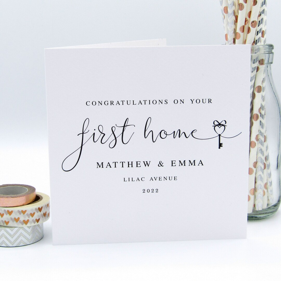Personalised Congratulations on your First Home Card, New Home Cards ...