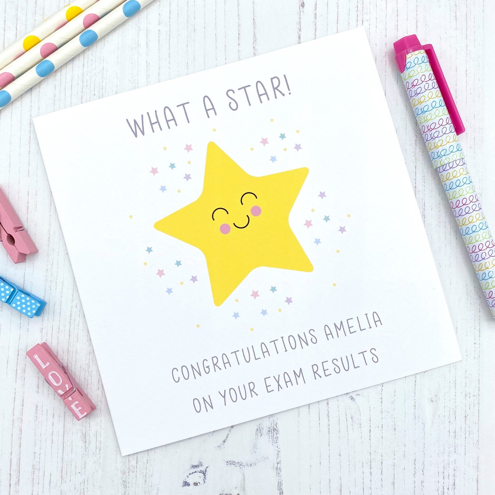 Personalised Congratulations on Your Exam Results Cards A - Etsy