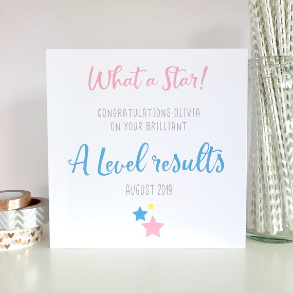 Personalised Congratulations on Your A Level GCSE Exam - Etsy UK