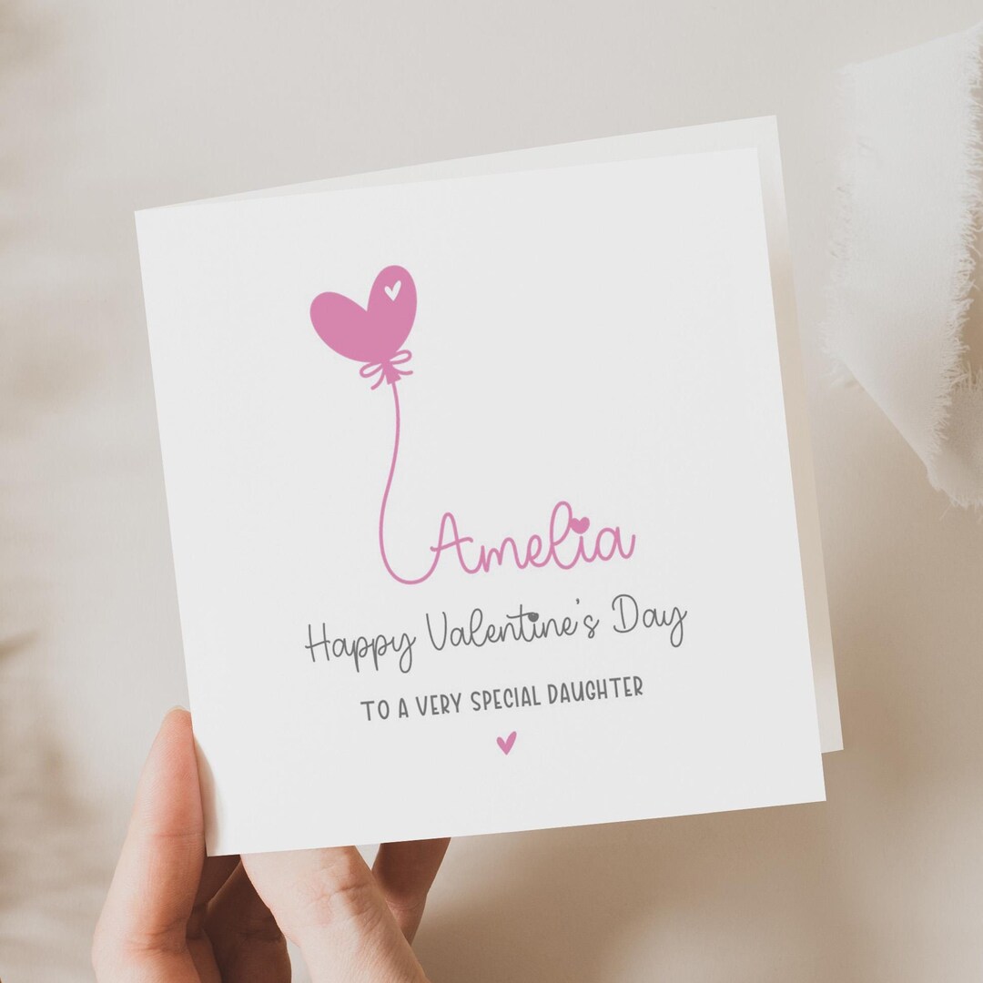 Personalised Valentine's Day Card, Children's Valentine Day Card, to ...