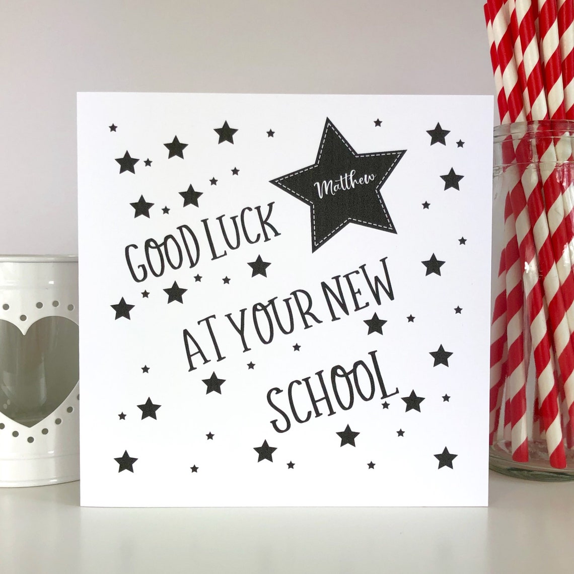 Personalised Good Luck at Your New School Card Good Luck | Etsy