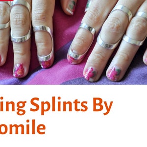 Plain Silver Splint 935 Silver. Stabilise Fingers Joints and Thumbs ...