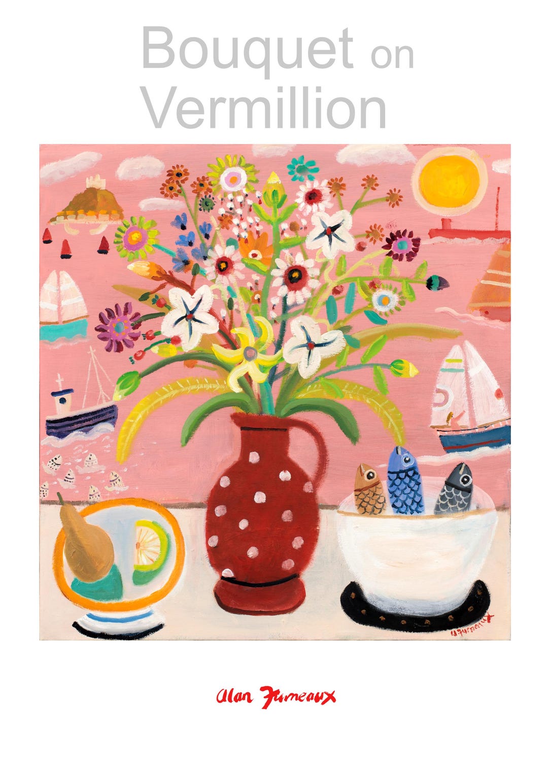 Bouquet on Vermillion.a4/a3 Poster Print on Glossy Photo Paper - Etsy