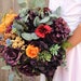 Purple Burnt Orange Red Large Bouquet Jewel Tone Wedding Flowers - Etsy