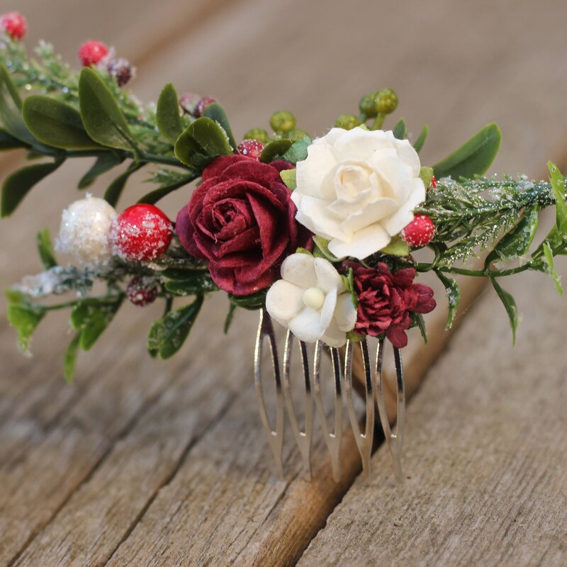Greenery Hair Comb - Etsy