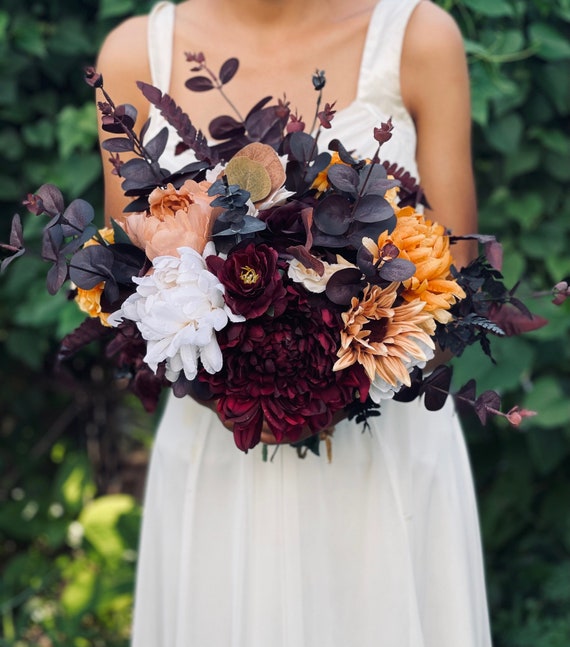 Colores De Boda Morado Oscuro Y Naranja