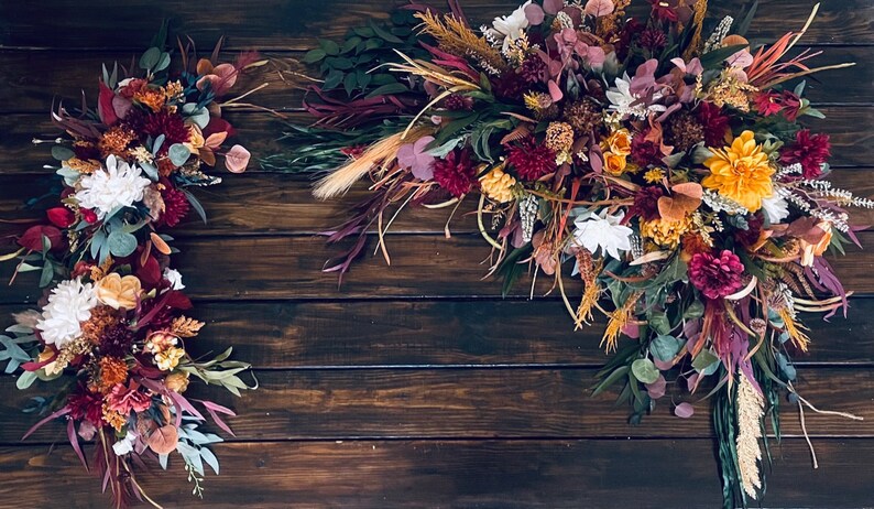 Wedding Arch Flowers Flower Arbor Floral Arch Swag Fall - Etsy