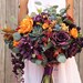 Purple Burnt Orange Red Large Bouquet Jewel Tone Wedding Flowers - Etsy