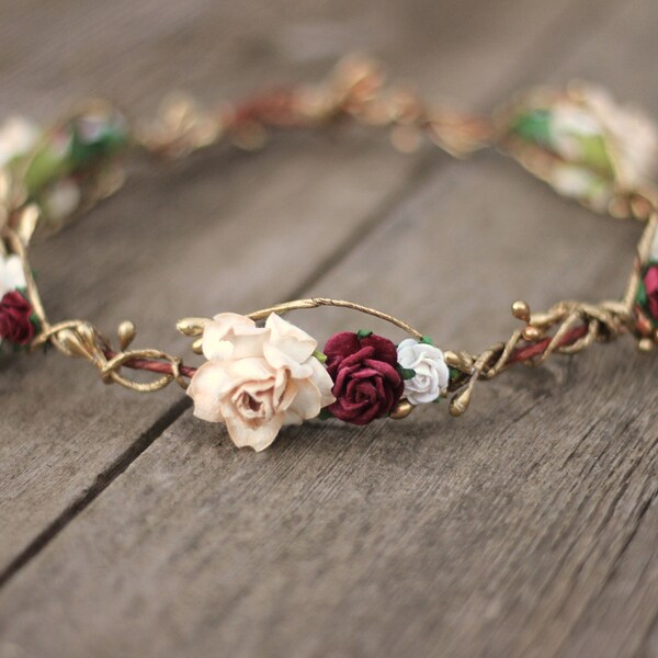 Gold Flower Crown - Etsy
