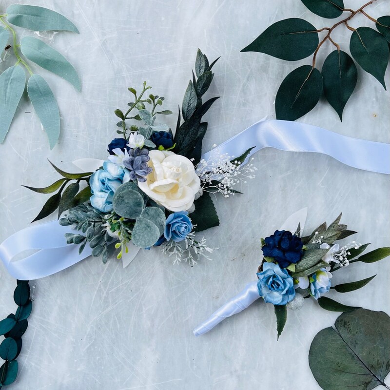 Blue Corsage - Etsy
