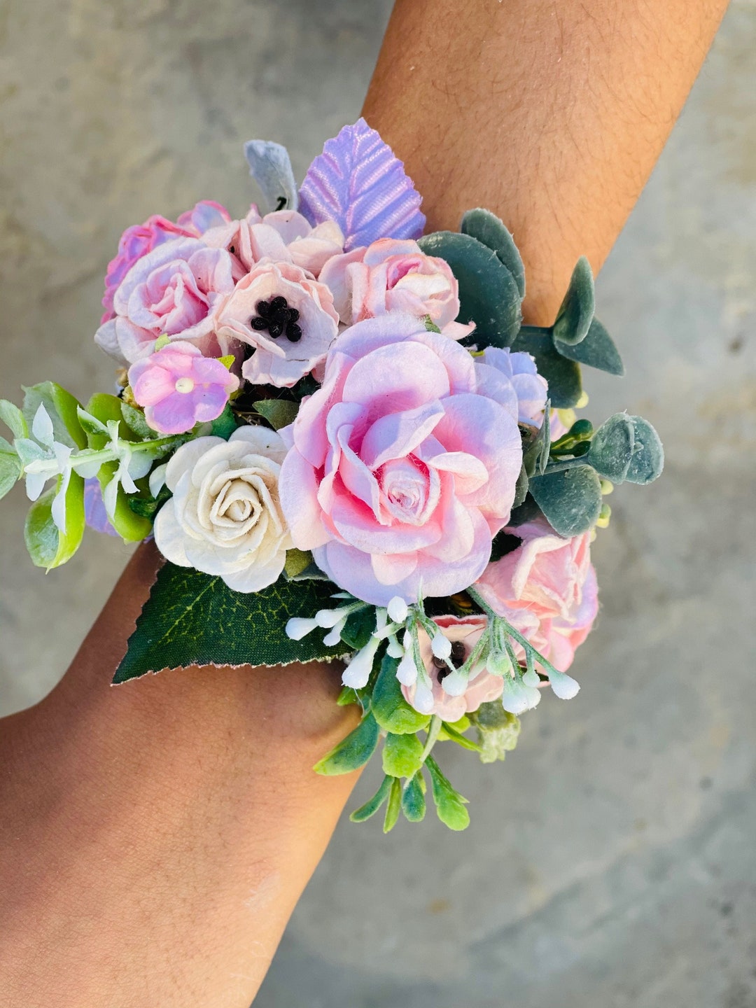 Blush Pink Corsage and Boutonniere, Flower Wrist Corsage Pale Pink - Etsy