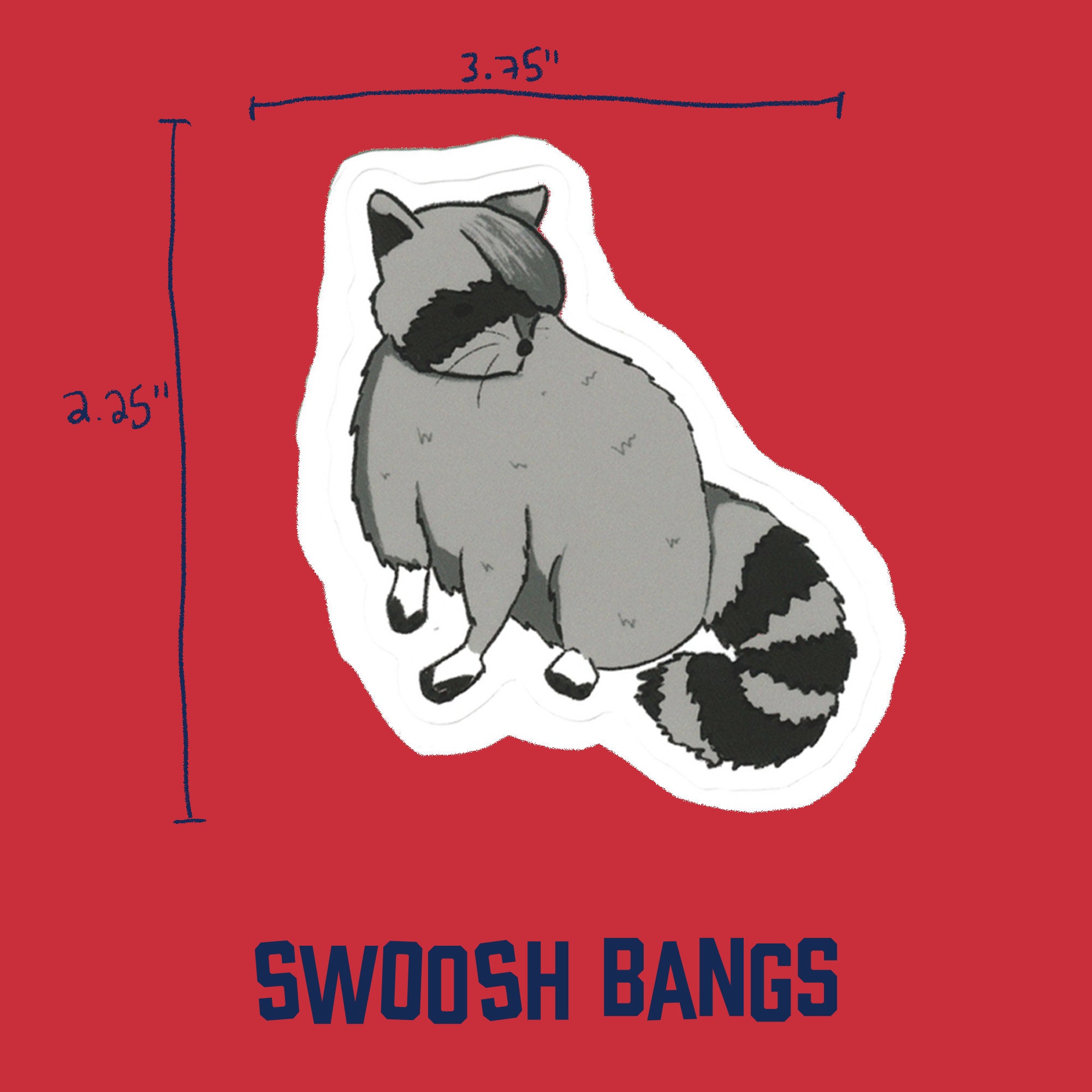 Emo Raccoon Sticker Pack - Etsy