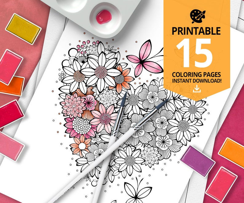 15 Adult Coloring Pages Digital Coloring Pages for Adult - Etsy