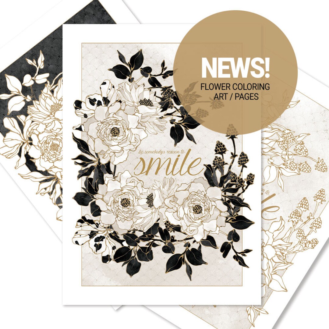 1 one Pdf Printable Coloring Page in Four Versions - Etsy