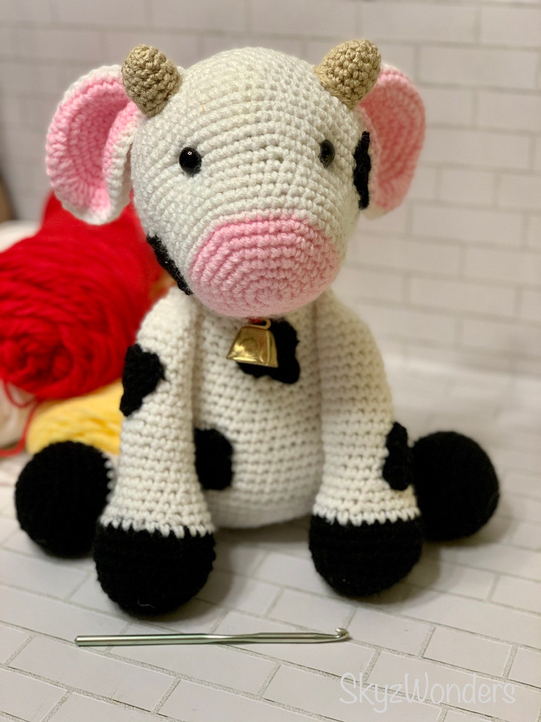 Ganchillo Holstein Vaca Relleno Animal Vaca Ganchillo Vaca - Etsy España