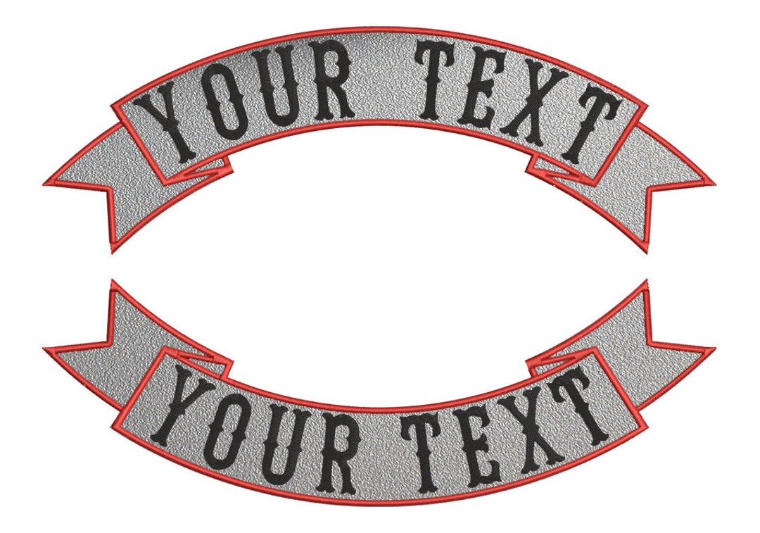 REFLECTIVE Bottom Top Rocker, Embroidered Patch, Custom Embroidered ...