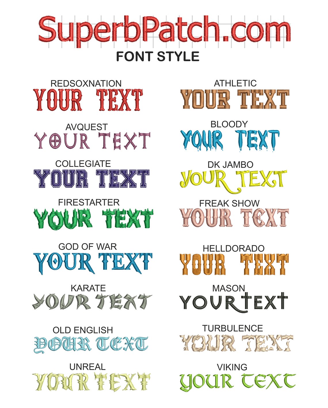 Flame Bottom Top Rocker Embroidered Patch Custom | Etsy