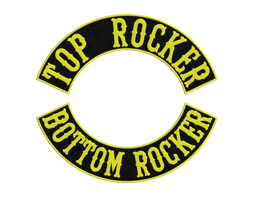 Custom Embroidered Rocker Patch: Biker Motorcycle Back Patch - Etsy
