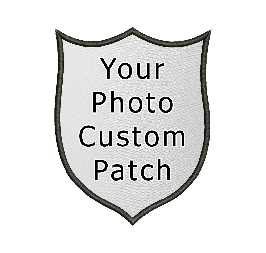 SHIELD BADGE, Custom Patch, Photo Patch, Personalized Patch, Back Patch ...