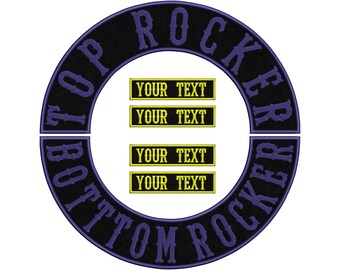 Bottom Top Rocker FREE NAMETAG Embroidered Patch Custom | Etsy