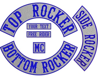 Glow in the Dark Top or Bottom Rocker Embroidered Patch - Etsy