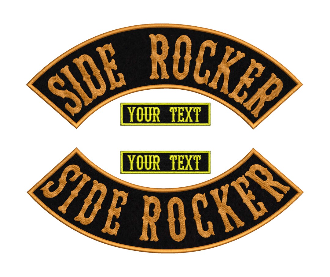Bottom Top Rocker FREE NAMETAG, Embroidered Patch, Custom Embroidered ...