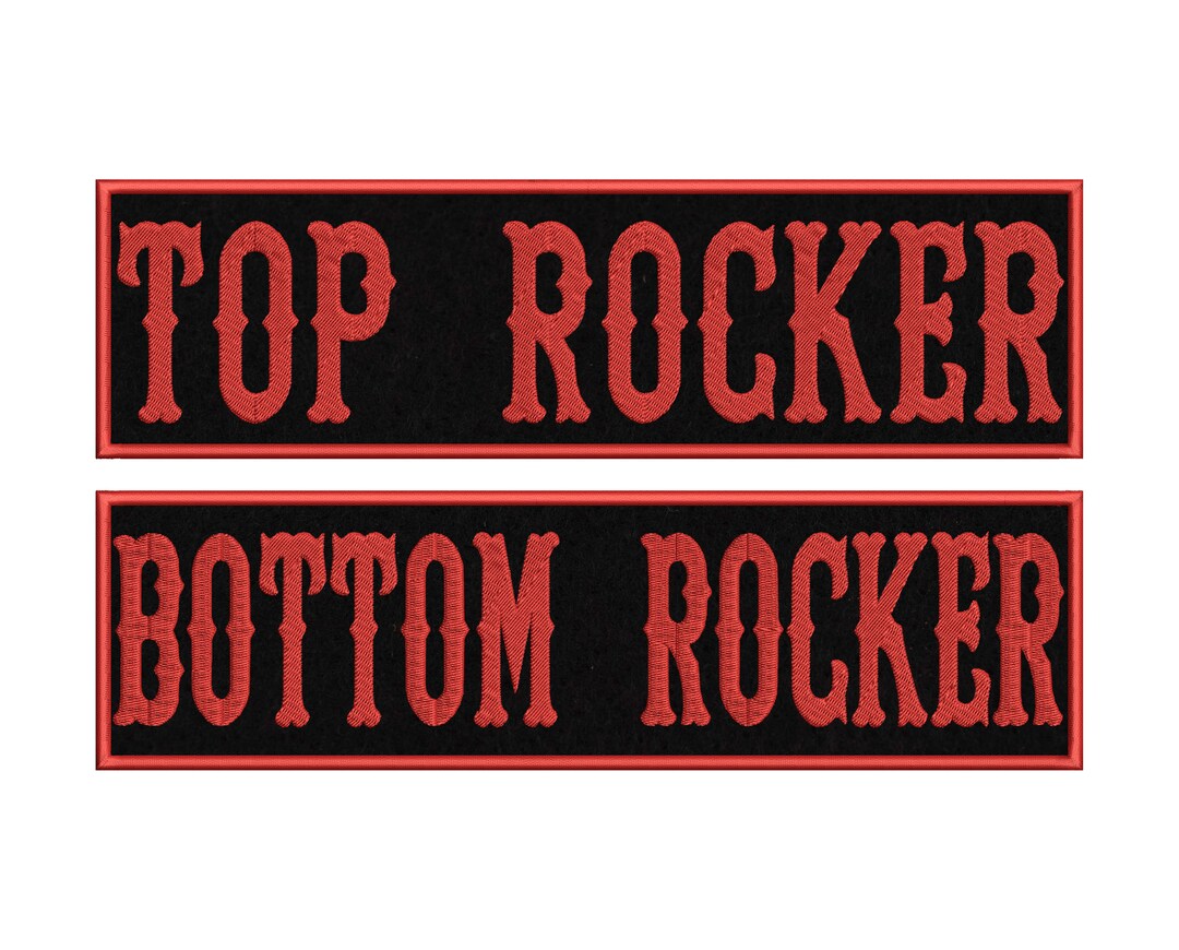 Bottom Top Rocker, Embroidered Patch, Custom Embroidered, Custom ...