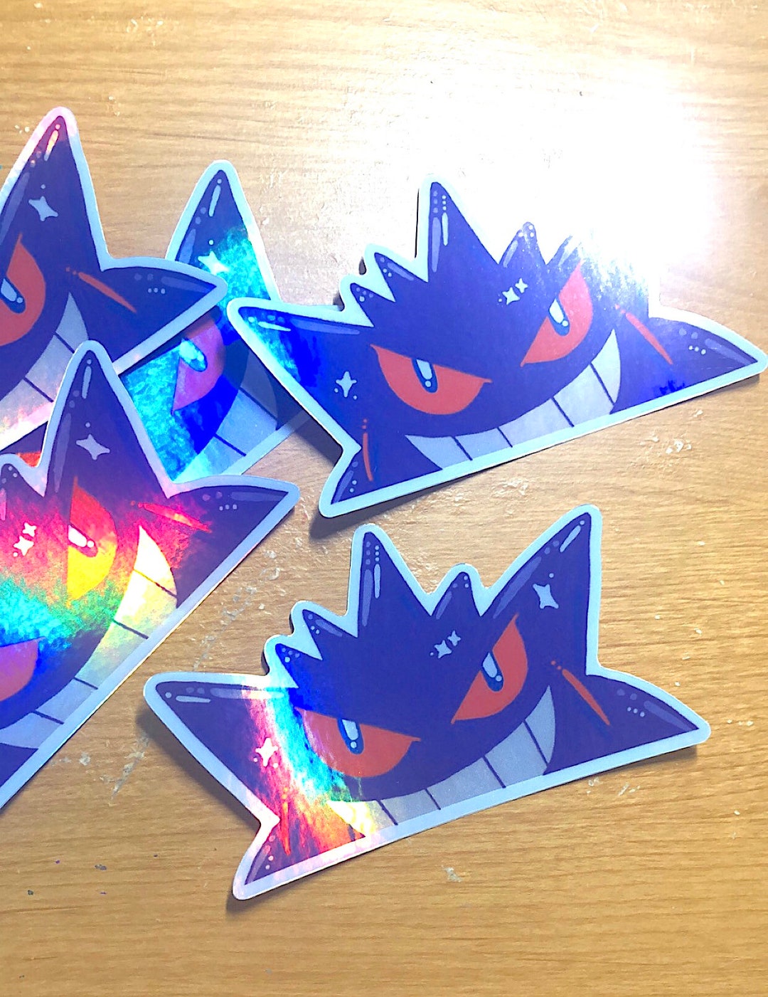 Gengar Holographic Peeker Sticker - Etsy