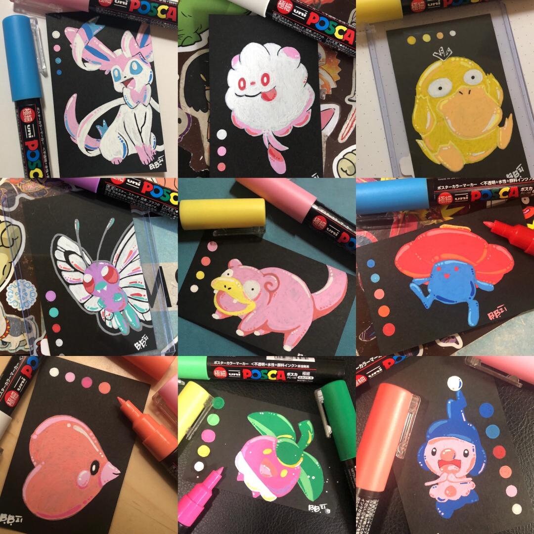 Pokemon Posca Drawings | Etsy