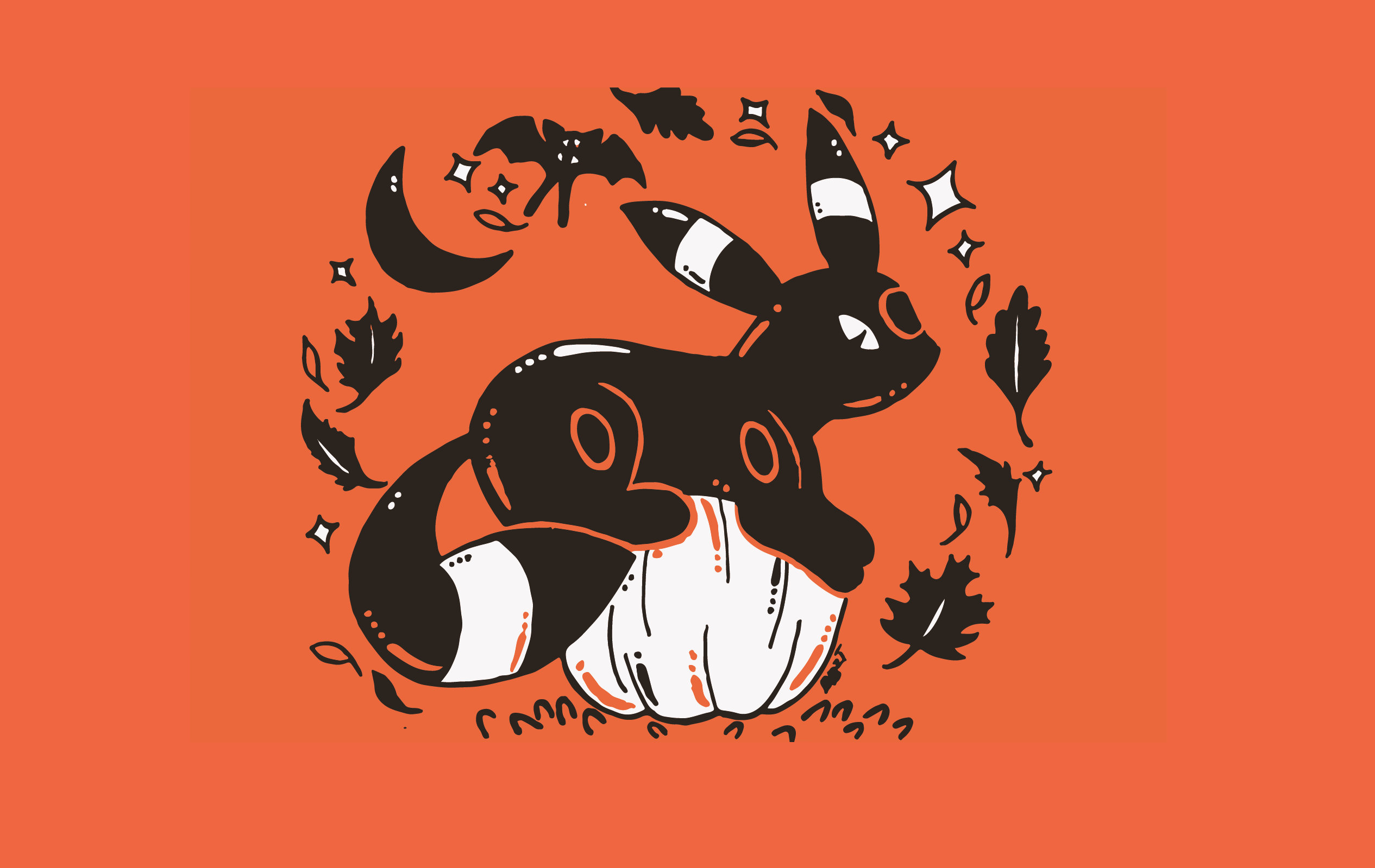 Umbreon Fall Print - Etsy