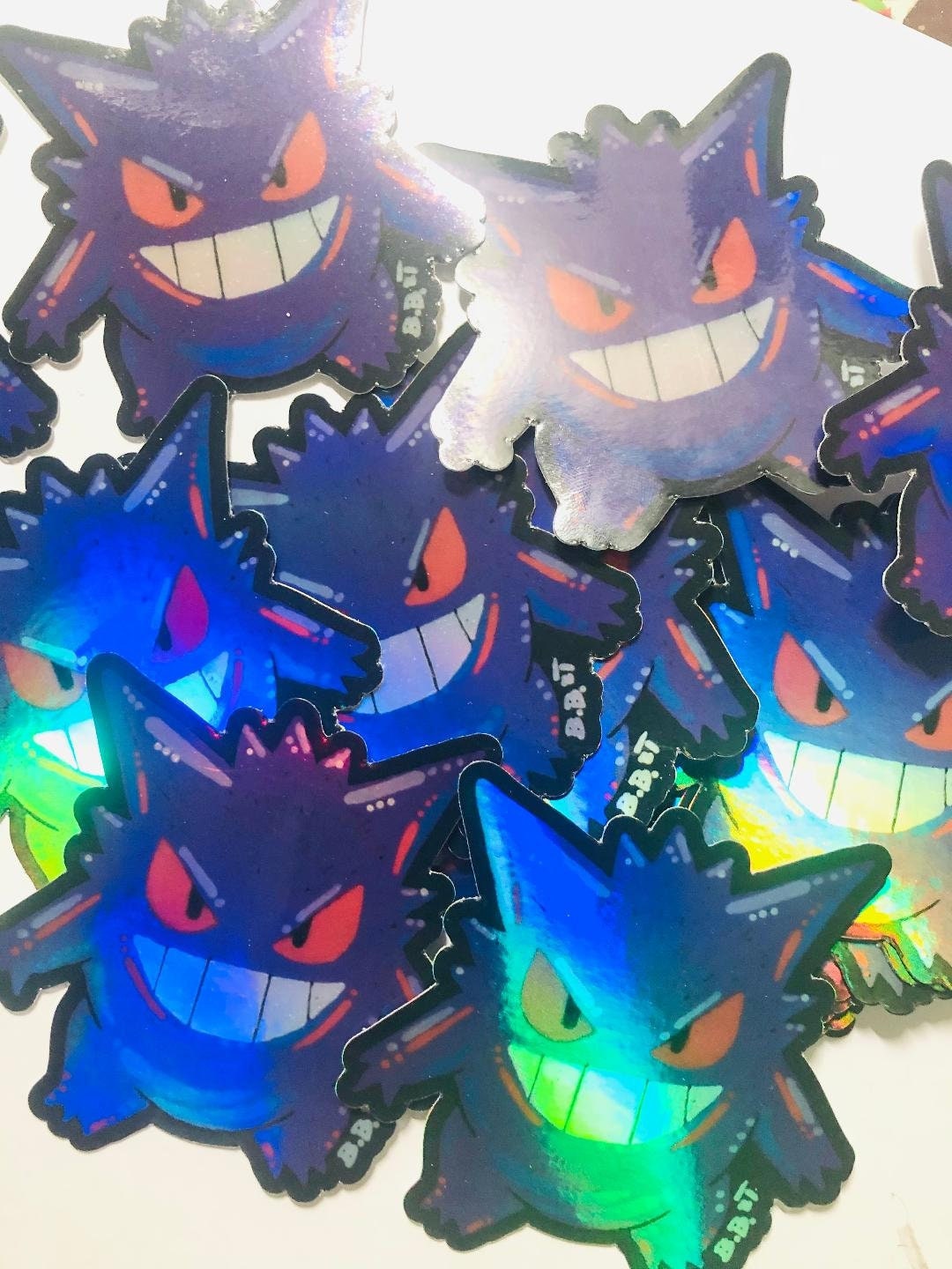 Gengar Holographic Pokemon Sticker - Etsy