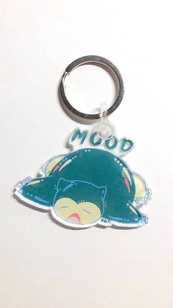 Snorlax Mood Keychain - Etsy