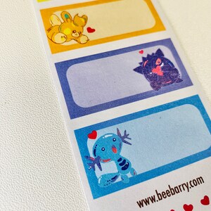Pokemon Label Stickers - Etsy