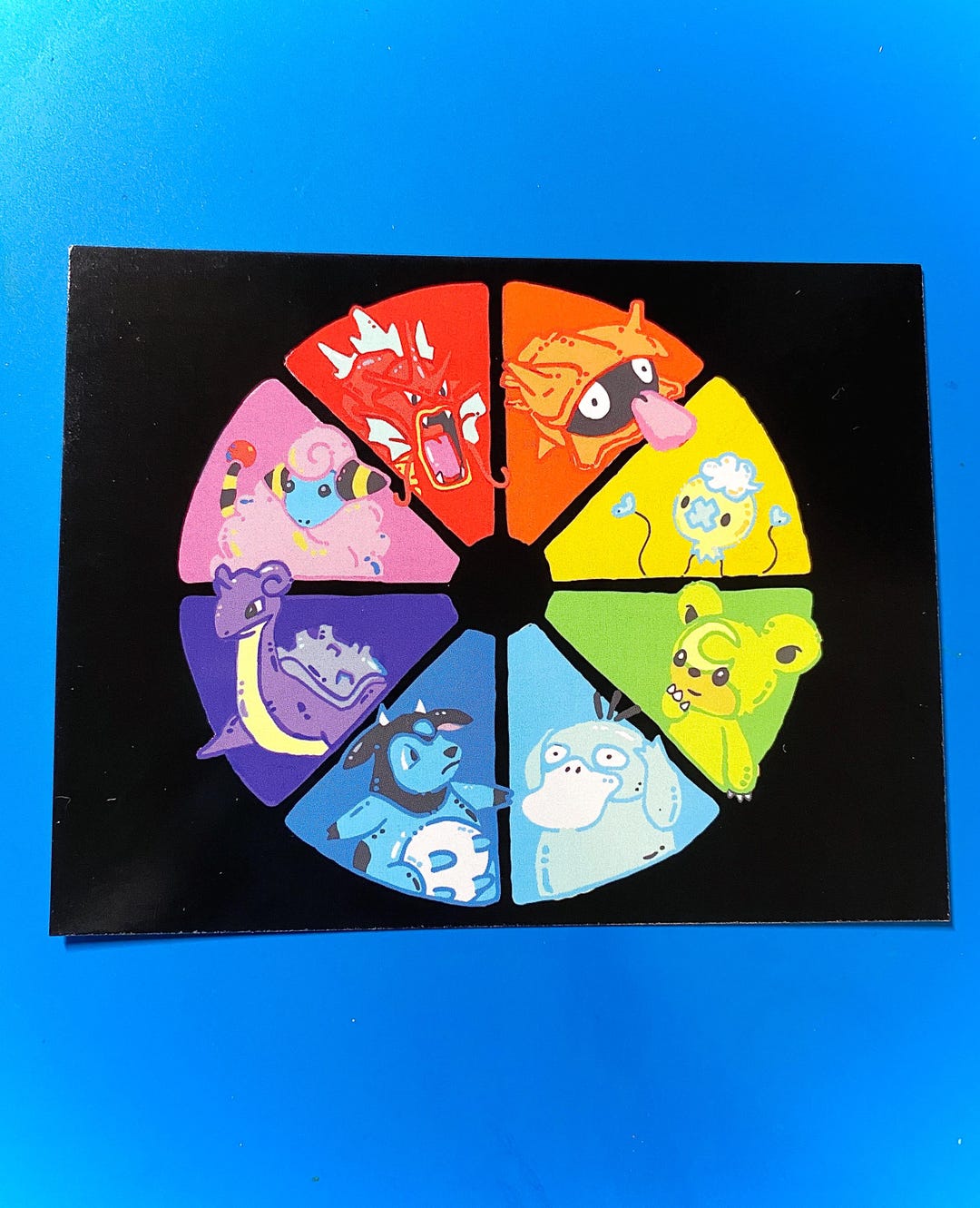 Pokemon Color Wheel Postcard - Etsy