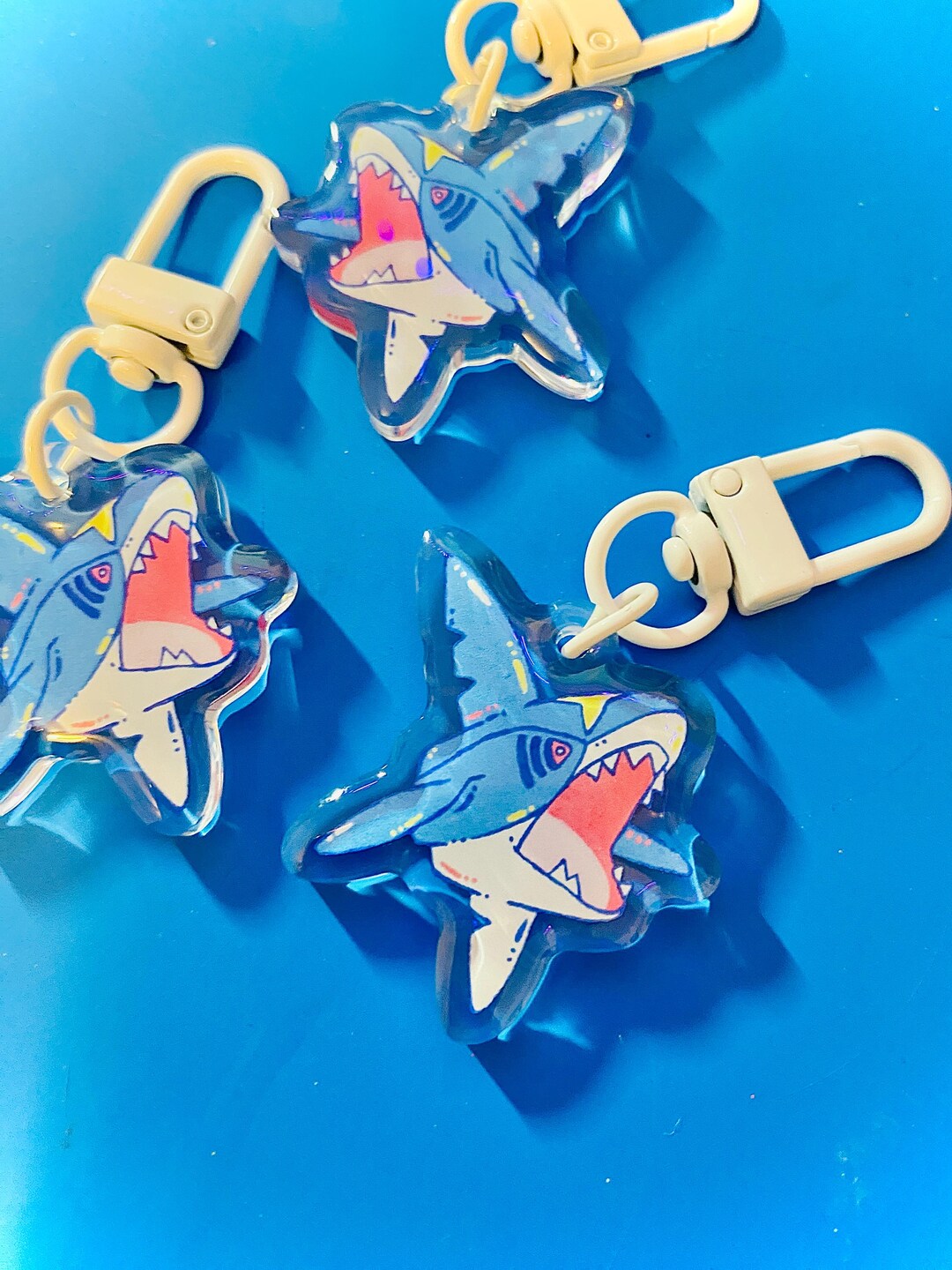 Shark Keychain - Etsy
