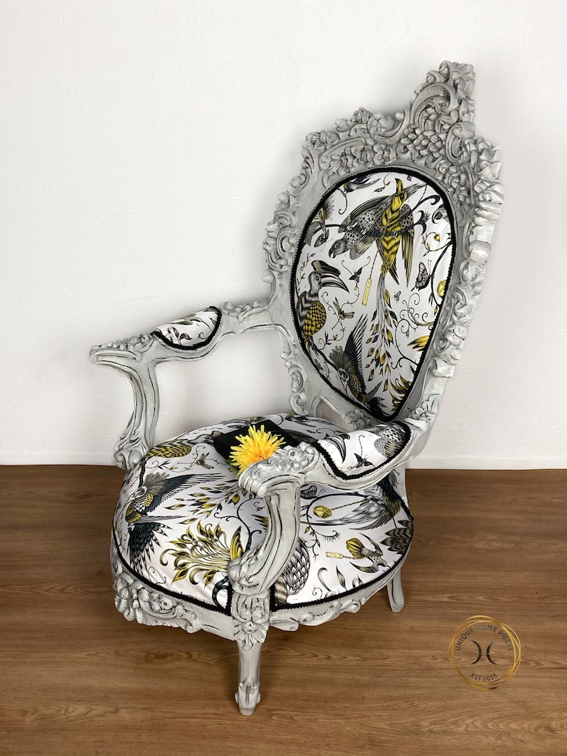 Vintage Queen Anne Throne Chair Hand Carved Boudoir Chair - Etsy