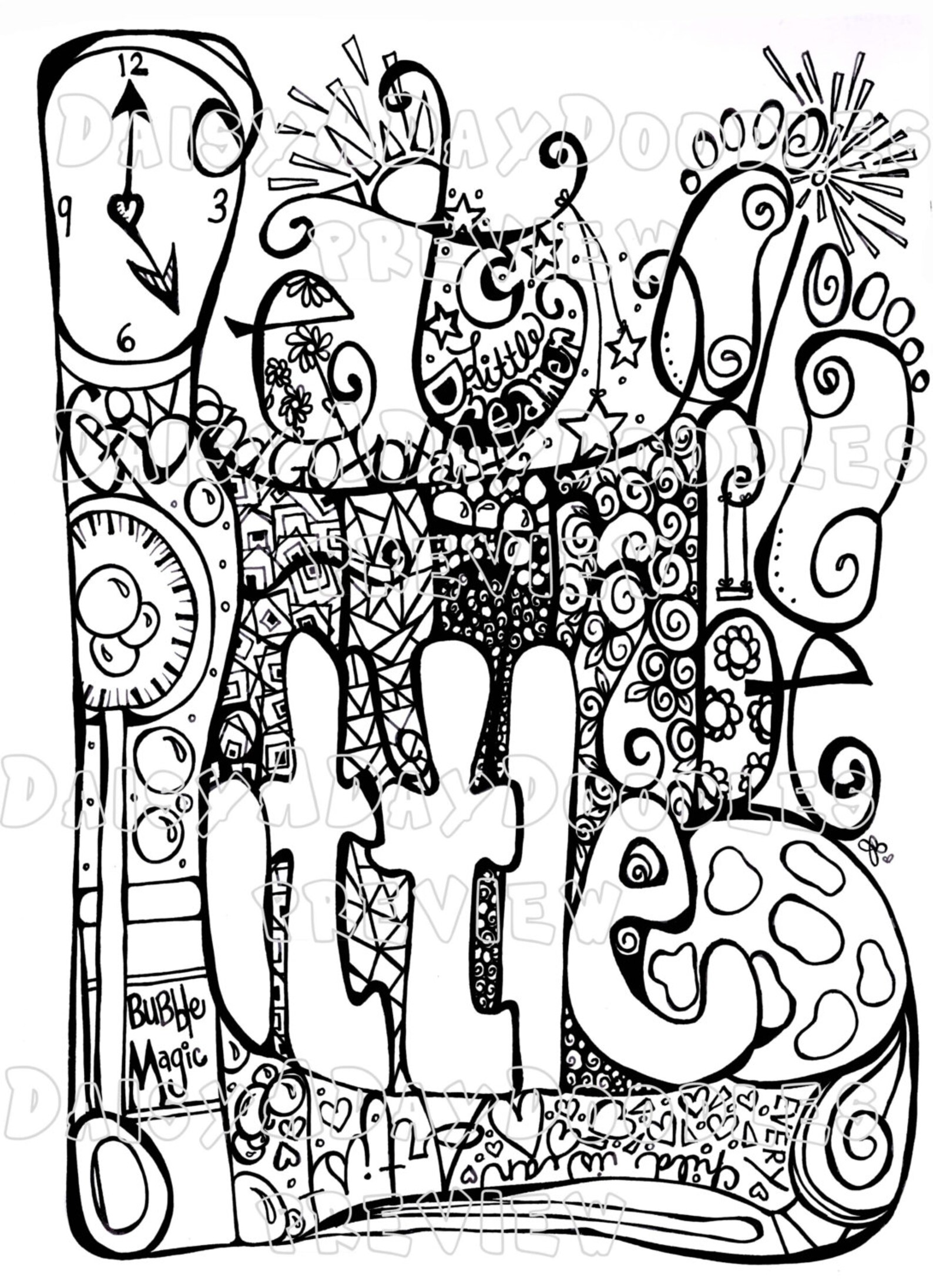 Adult Coloring 5 Pages - Set 1 - Etsy