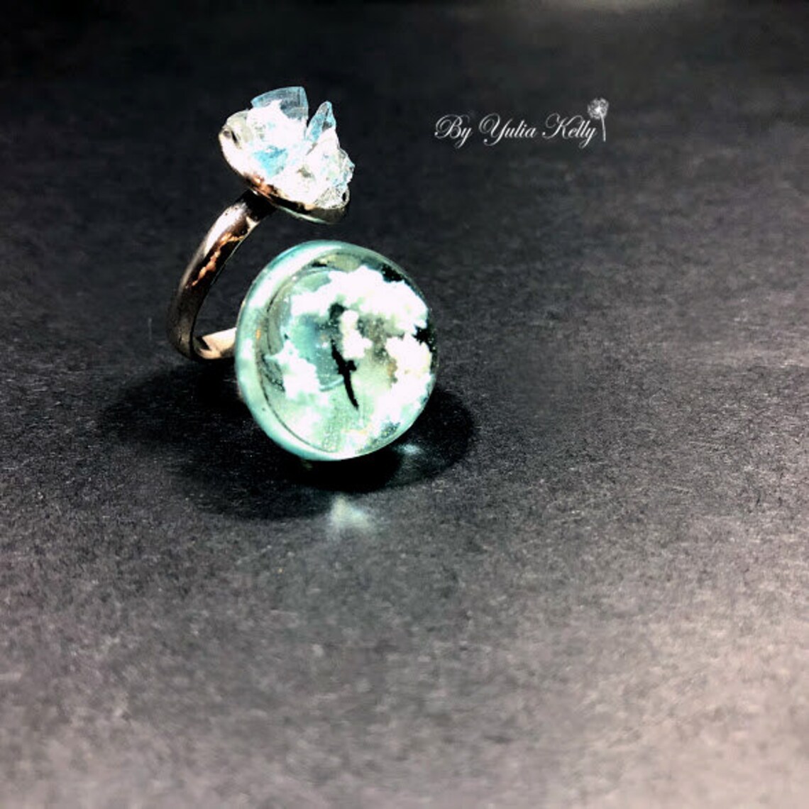 Ring With Сlouds Cloud Ring White Cloud Ring Resin Jewelry - Etsy