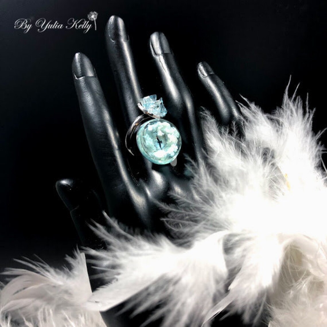 Ring With Сlouds Cloud Ring White Cloud Ring Resin Jewelry - Etsy