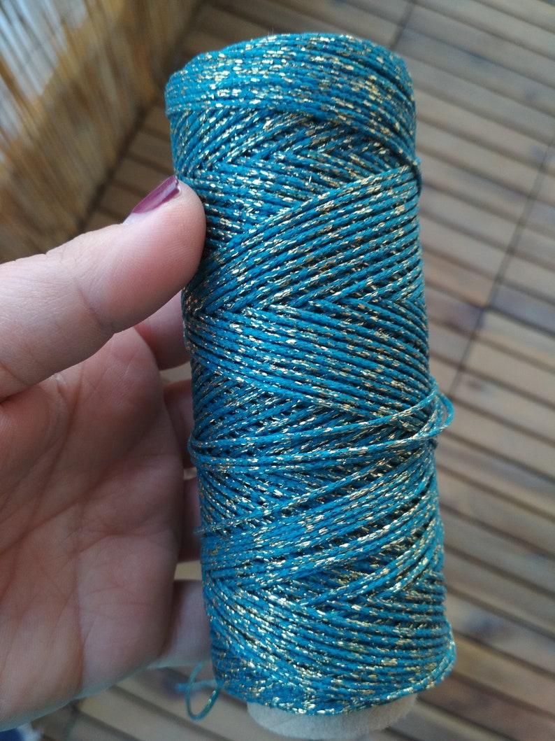 Metallic Gold Petrol 1mm Cord, Sparkling Red Thread,macrame Metallic ...