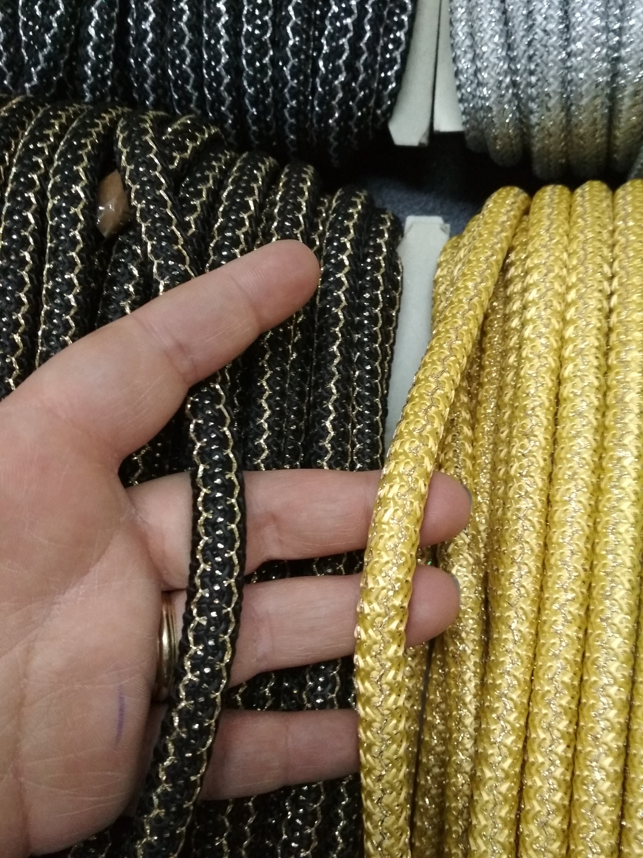 10mm Metallic Braided Cord, Sparkling Rope, Paracord Round Rope ...