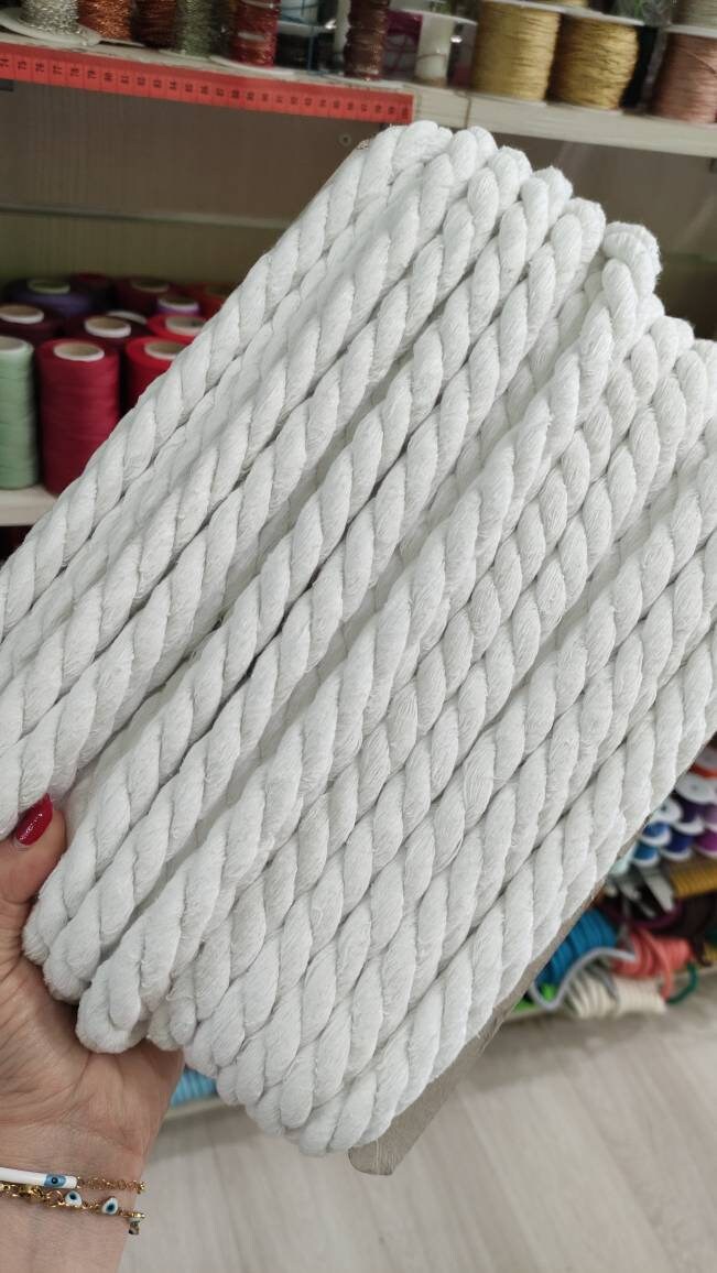 15mm braided rope 15mm cotton twisted Cord matte rope thick | Etsy