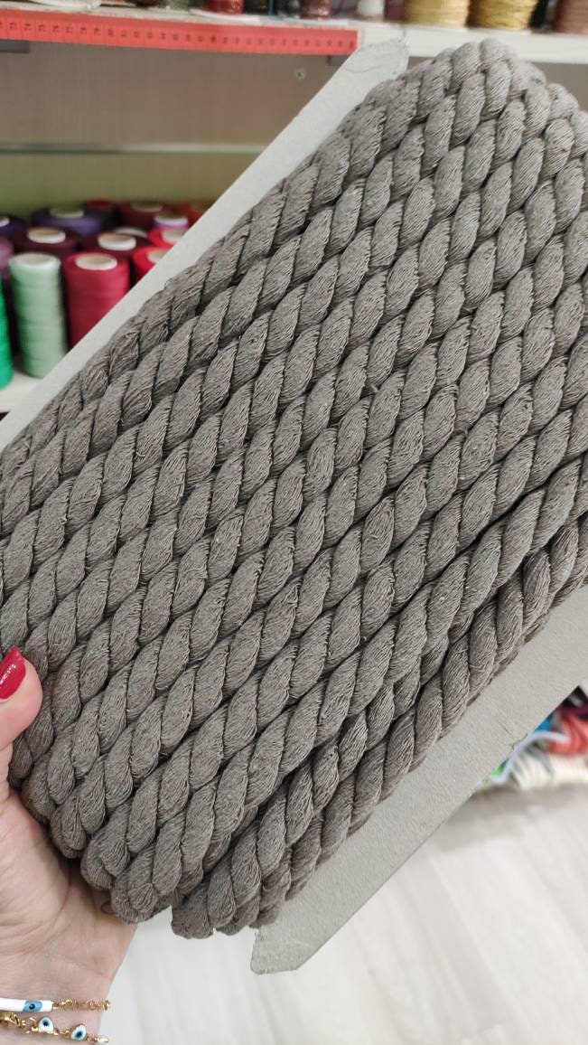 15mm braided rope 15mm cotton twisted Cord matte rope thick | Etsy
