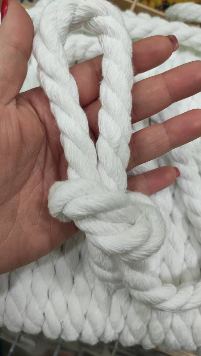 15mm braided rope 15mm cotton twisted Cord matte rope thick | Etsy