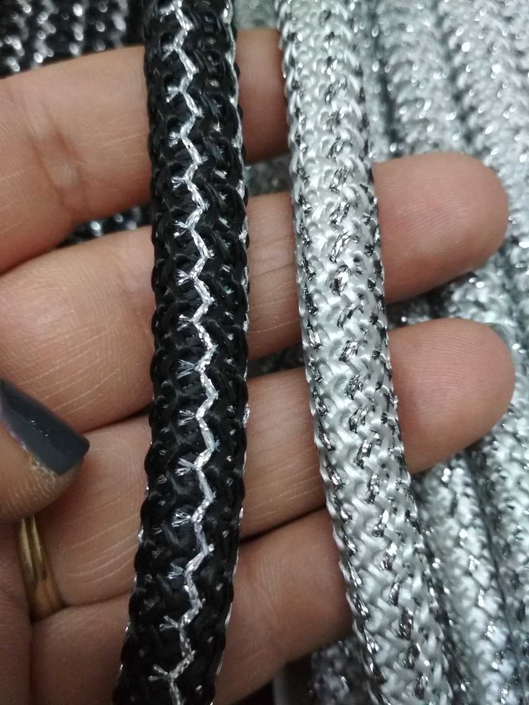10mm Metallic Braided Cord, Sparkling Rope, Paracord Round Rope ...