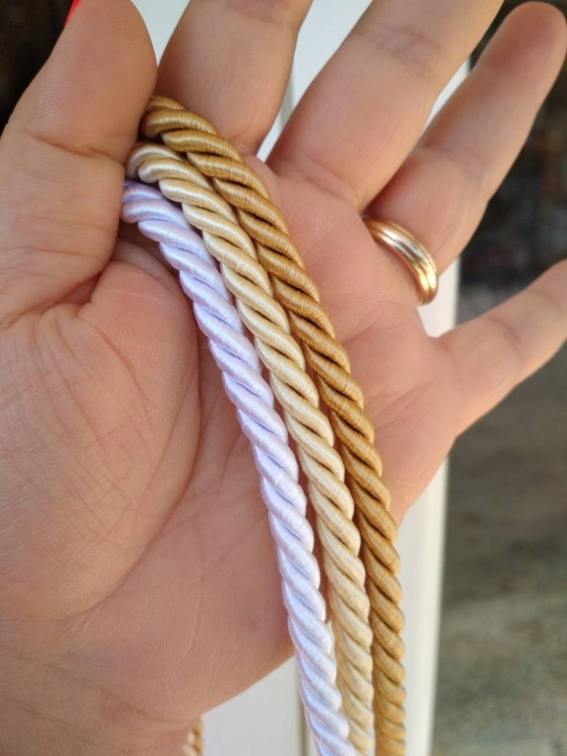 6mm Round Braided Cord, Rayon Rope, 6mm Satin Cord, 3-ply Twisted Round ...