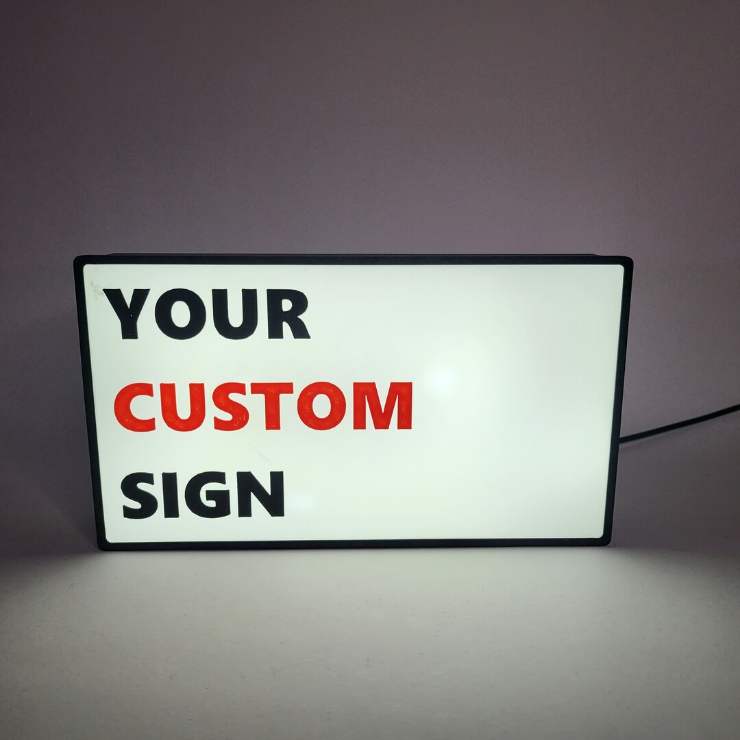 Custom Sign RGB LED Lamp - Etsy