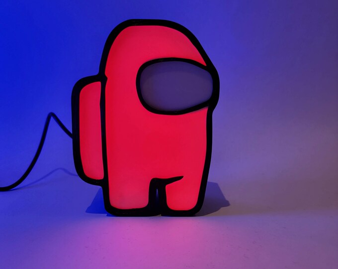 Among Us Crewmate RGB LED Display Lamp Lightbox Customizable Colors ...