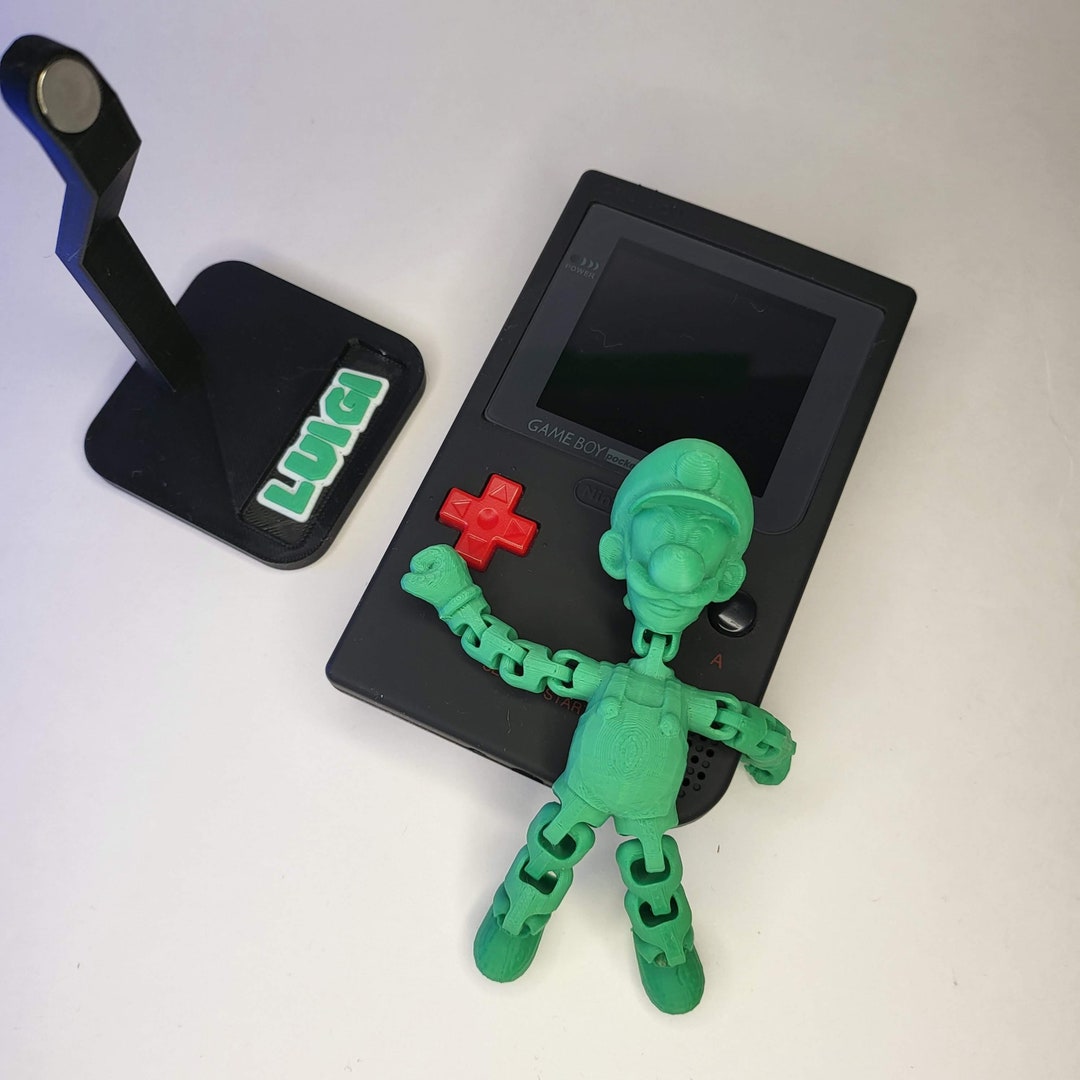 Magnetic Articulated Luigi Fidget Toy Super Mario Luigi Toy Etsy