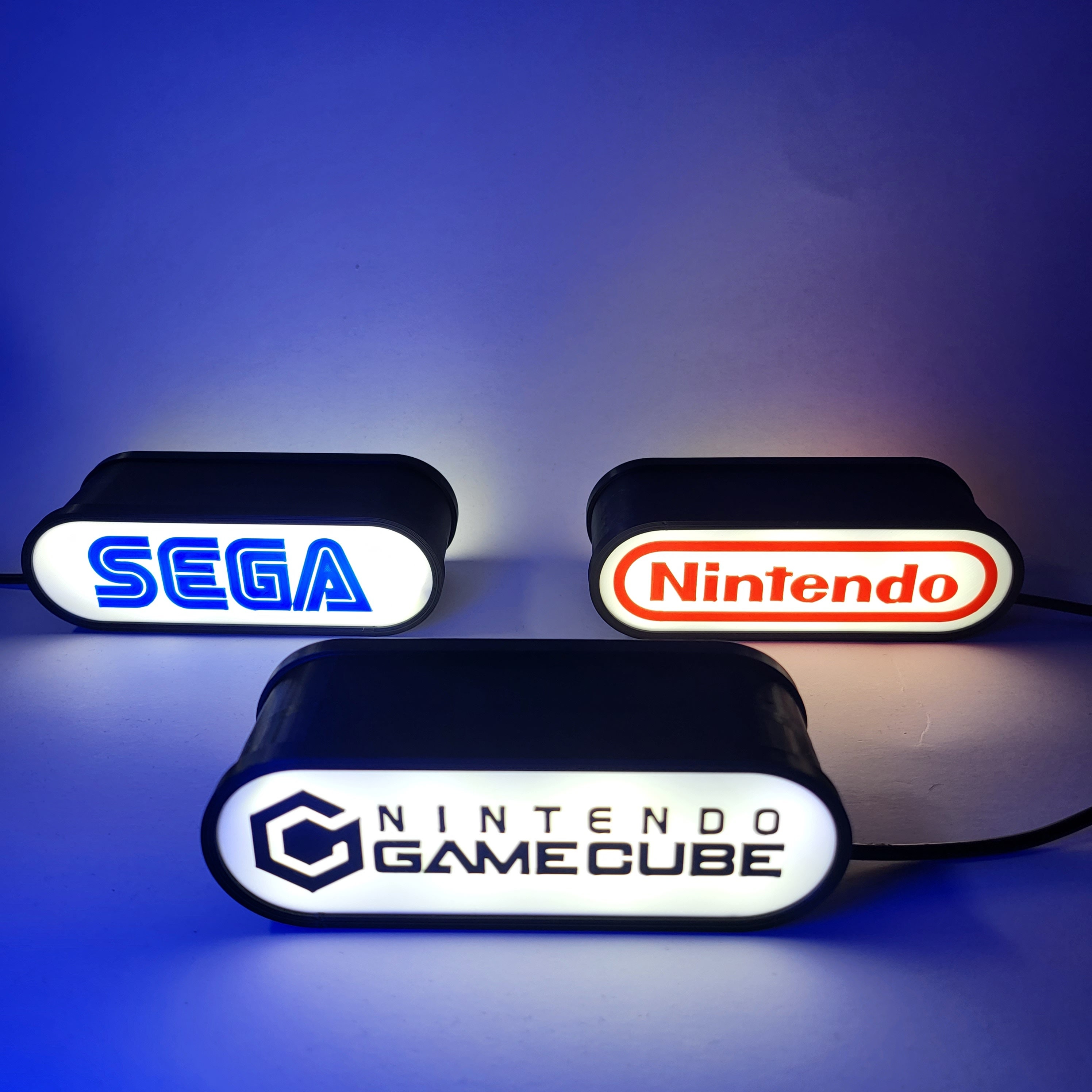 Gamecube Retro Console LED Double Sided Lamp Nintendo, Sega, Nintendo ...